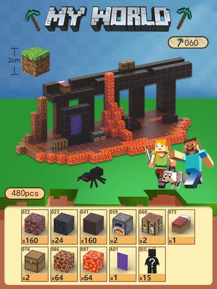 Магнитный Конструктор Майнкрафт набор детали фигурок Игрушка Minecraft ...