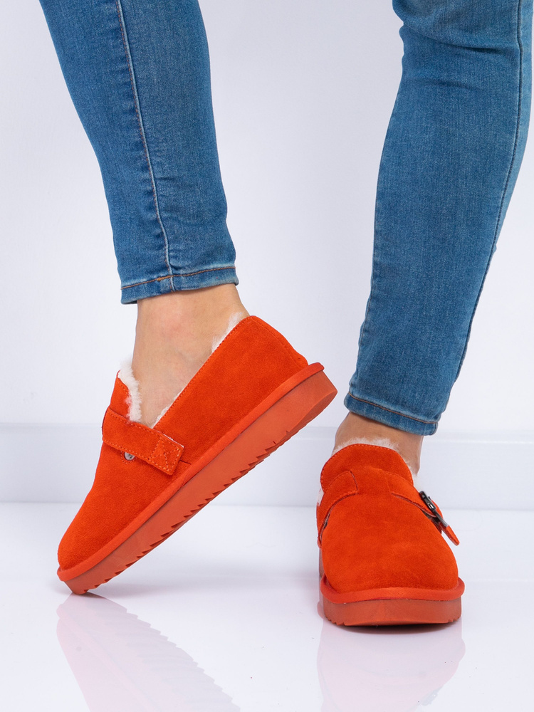 Угги Женский Ascalini оранжевый Замша натуральная Зима 8 Россия Водоотталкивающая пропитка ...