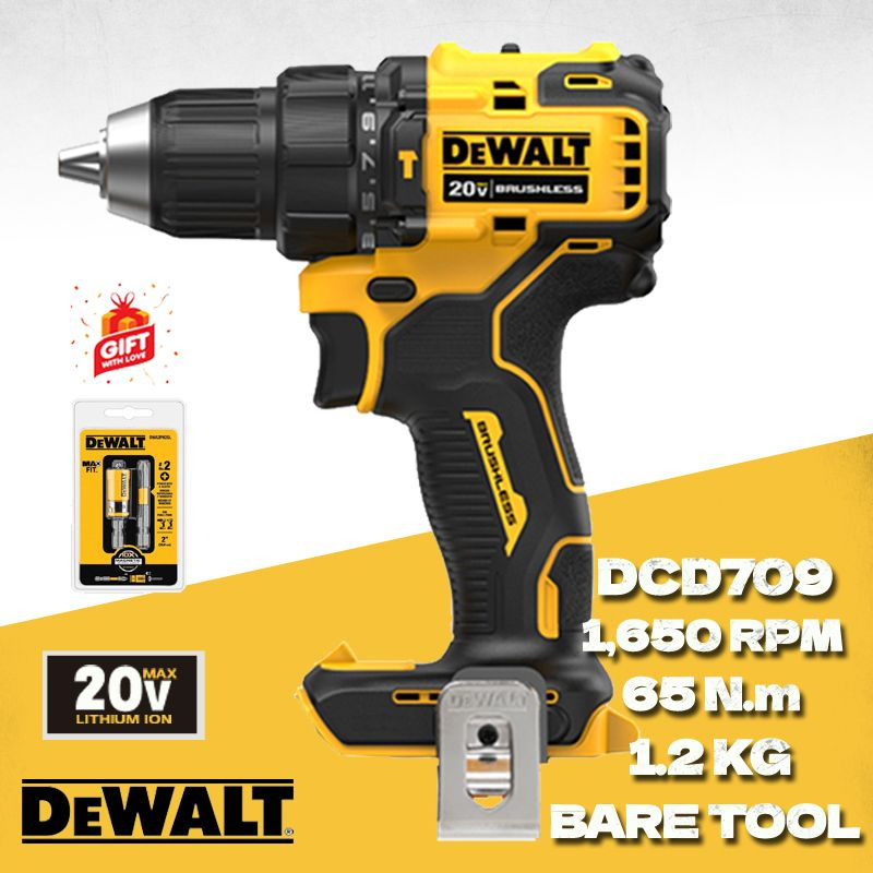DEWALT DCD709N Аккумуляторная компактная ударная дрель-шуруповерт ...