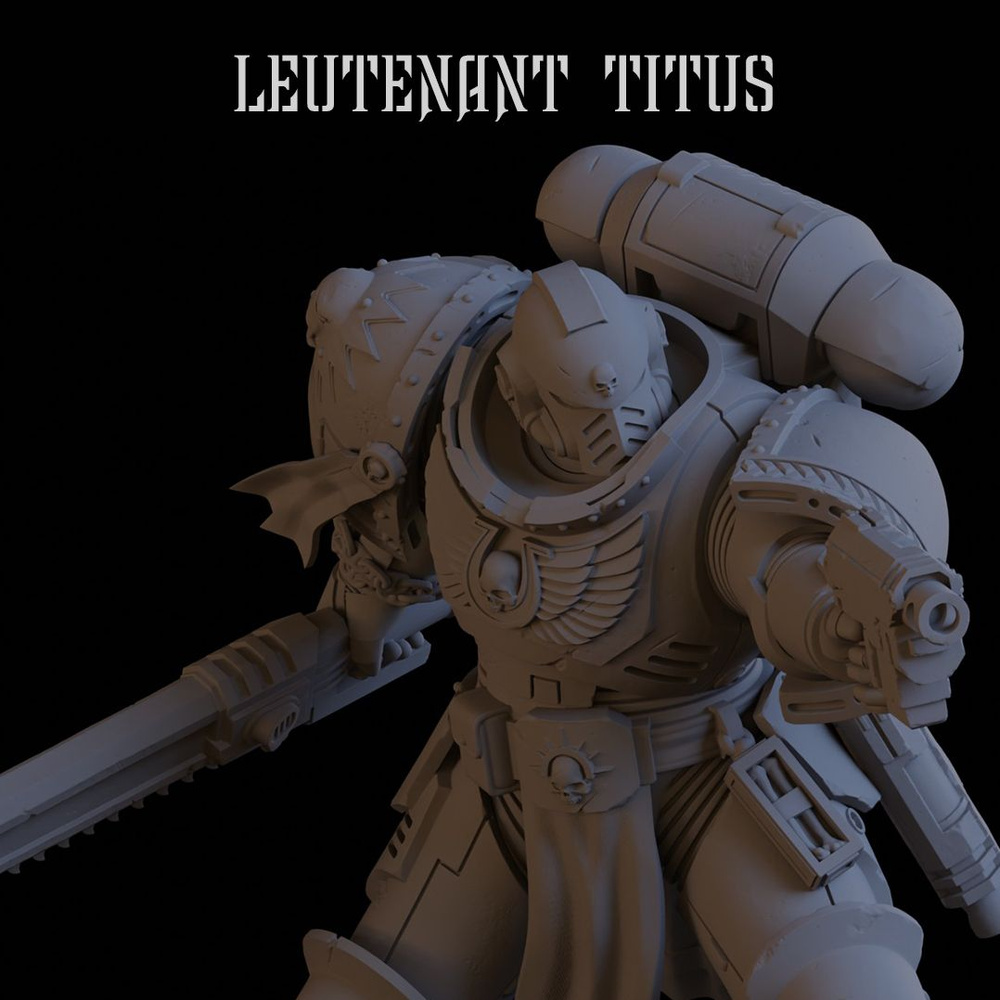 Leutenant Titus / Лейтенант Тит 190мм / Warhammer 40k Адептус Астартес ...