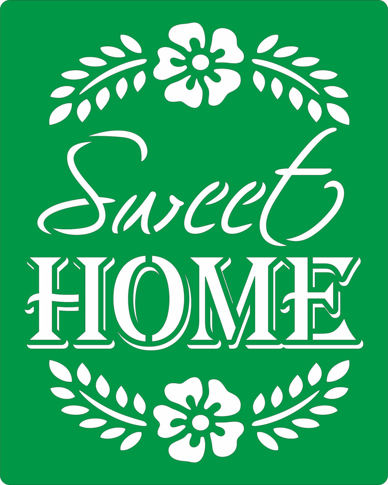 Трафарет на клеевой основе Sweet home-2, 20*25 см купить на OZON по ...
