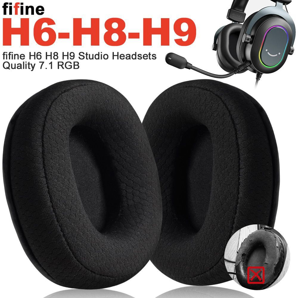 Амбушюры Fifine H6 H8 H9 High Quality 7.1 Протеиновая кожа и пена с эффектом памяти купить на ...