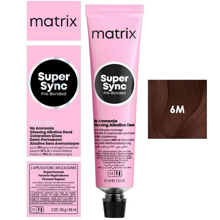 Крем краска MATRIX SoColor Super Sync Pre-Bonded 6M, 90 мл купить на ...