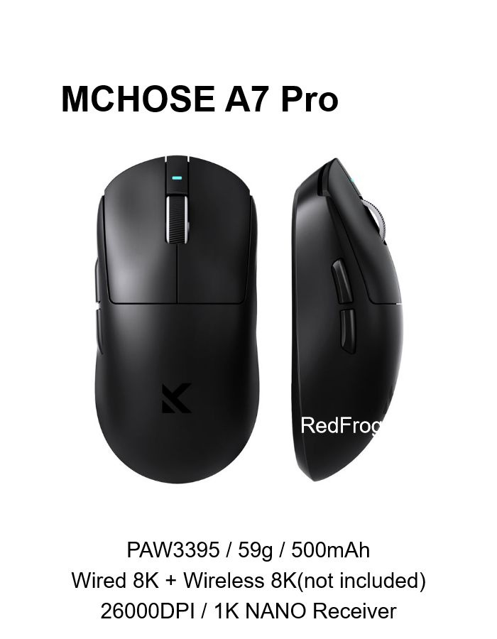 Мышь беспроводная MCHOSE беспроводная A7 , черный купить c доставкой на OZON по низкой цене ...
