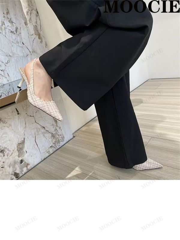 Тапочки Женский MOOCIE, размер 38 синий Бахрома Заострённый нос Китай Стандартный средний (до 9 ...