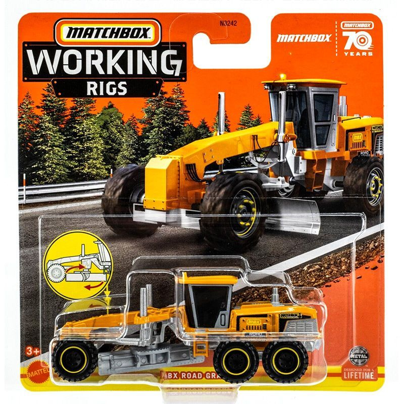 Машинка Matchbox Дорожный грейдер/Road grader yellow купить на OZON по ...