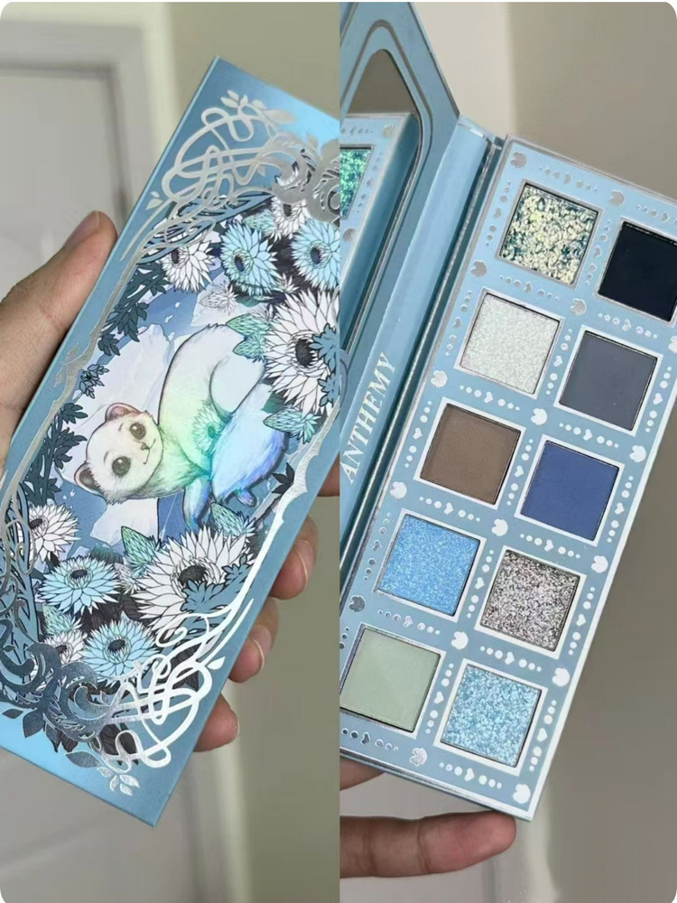 Палитра теней ANTHEMY, 12 цветов, хамелеон, перламутровые, матовые ice ...