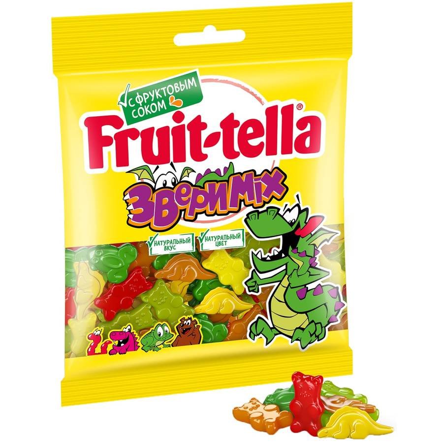 Мармелад Fruittella жевательный Звери Mix 70г купить на OZON по низкой цене (1895138428)