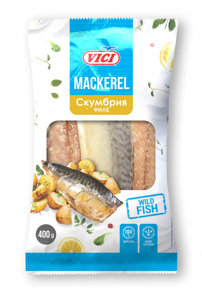 Скумбрия филе с кожей 400 г, VICI, замороженная купить на OZON по низкой цене (1914419023)