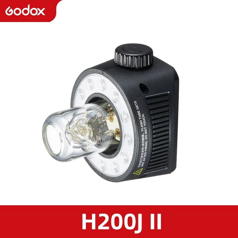 Godox H200JII with bulbs Неизолированная головка вспышки с трубкой ...