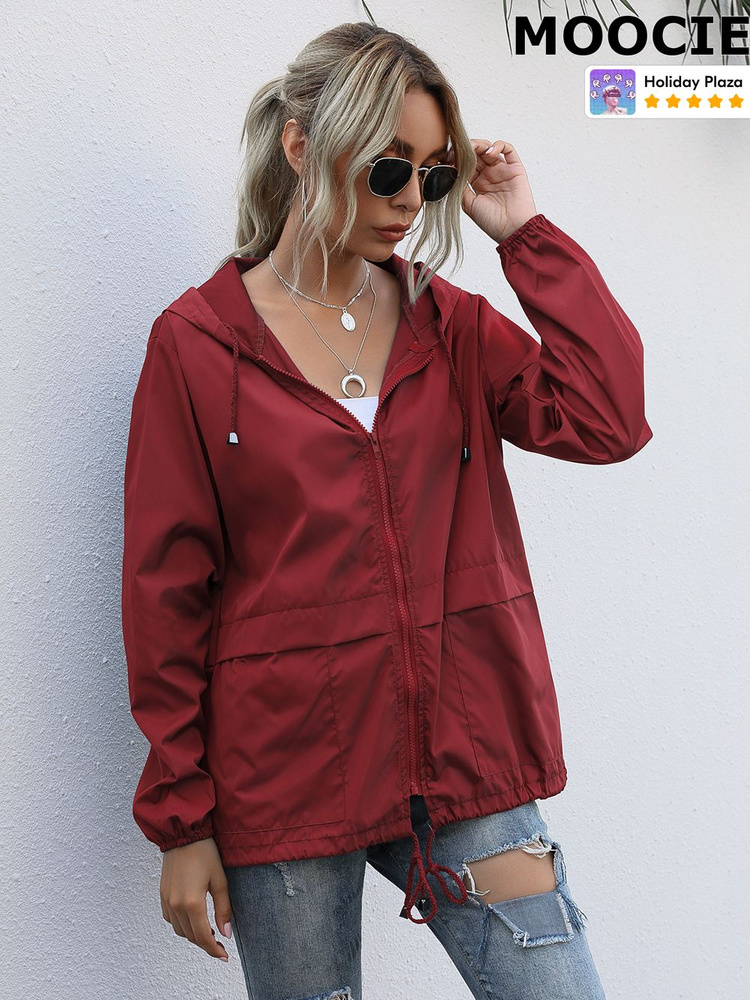 Ветровка Женский MOOCIE Манжеты красный, размер 50 Длинный На любой сезон Китай купить c ...