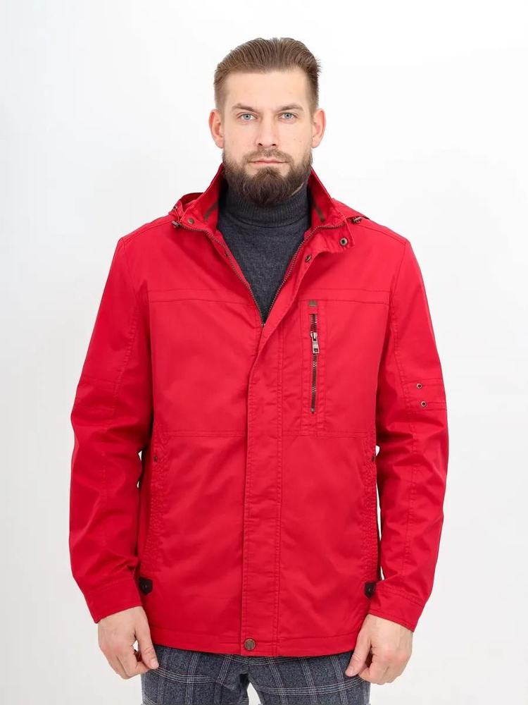 Ветровка Мужской BOSMAN BIG красный Хлопок, размер 54 Лето купить c ...