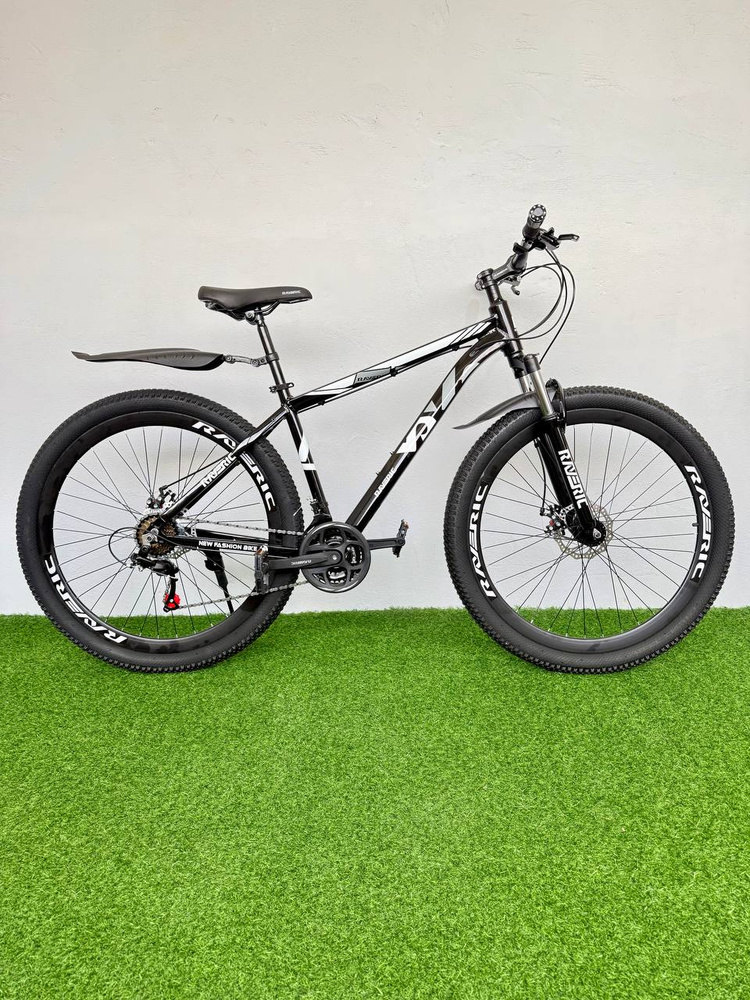 Велосипед взрослый горный RAYERIC Колёса 27.5" алюминиевая рама 19" черный белый / на рост 170 ...