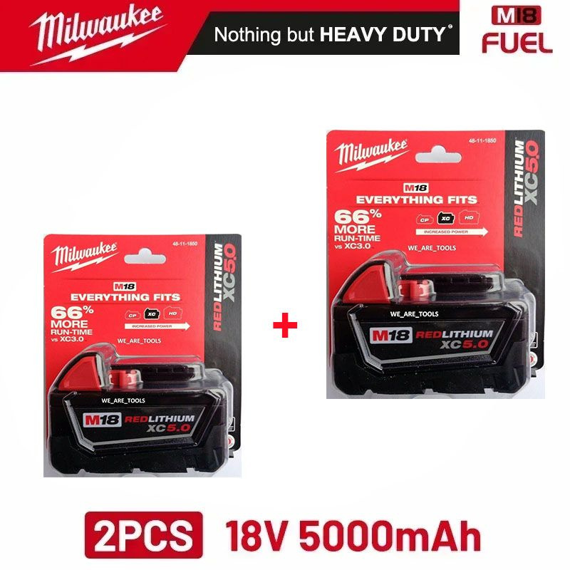2 шт. Аккумулятор для Milwaukee m18 5ah купить на OZON по низкой цене ...