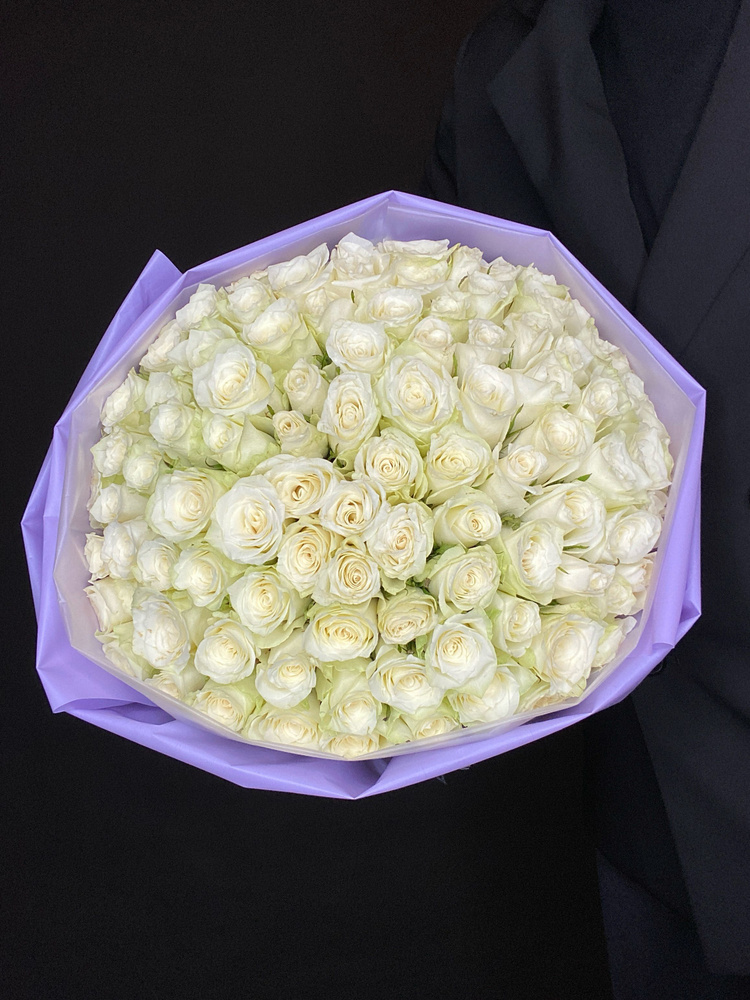 Роза, цвет белый, 101 шт купить на OZON по низкой цене (2195898203)