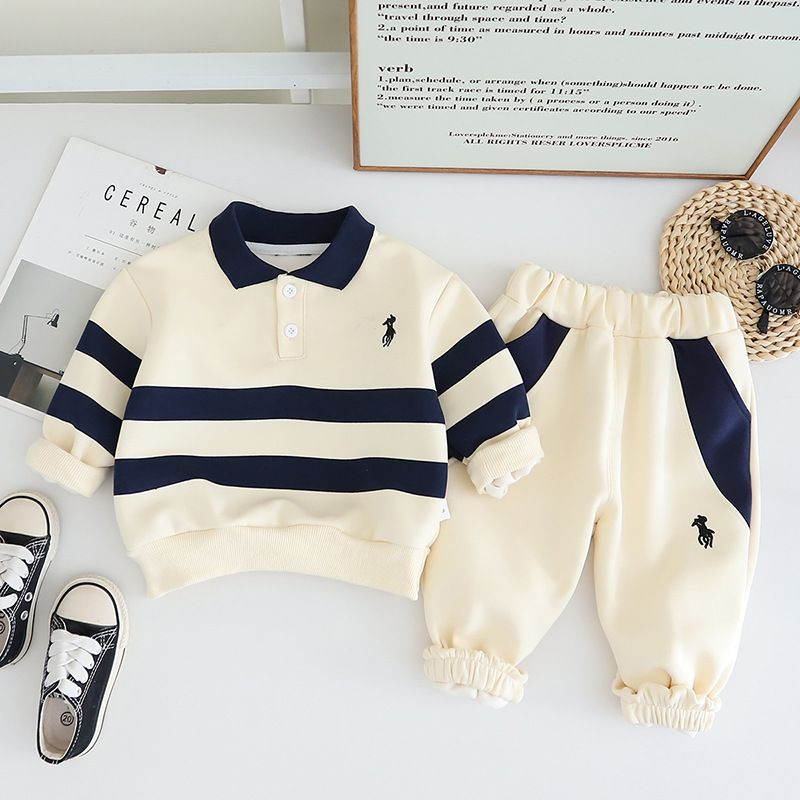 Комплект одежды Девочки, Мальчики Повседневный брючный бежевый, размер ...