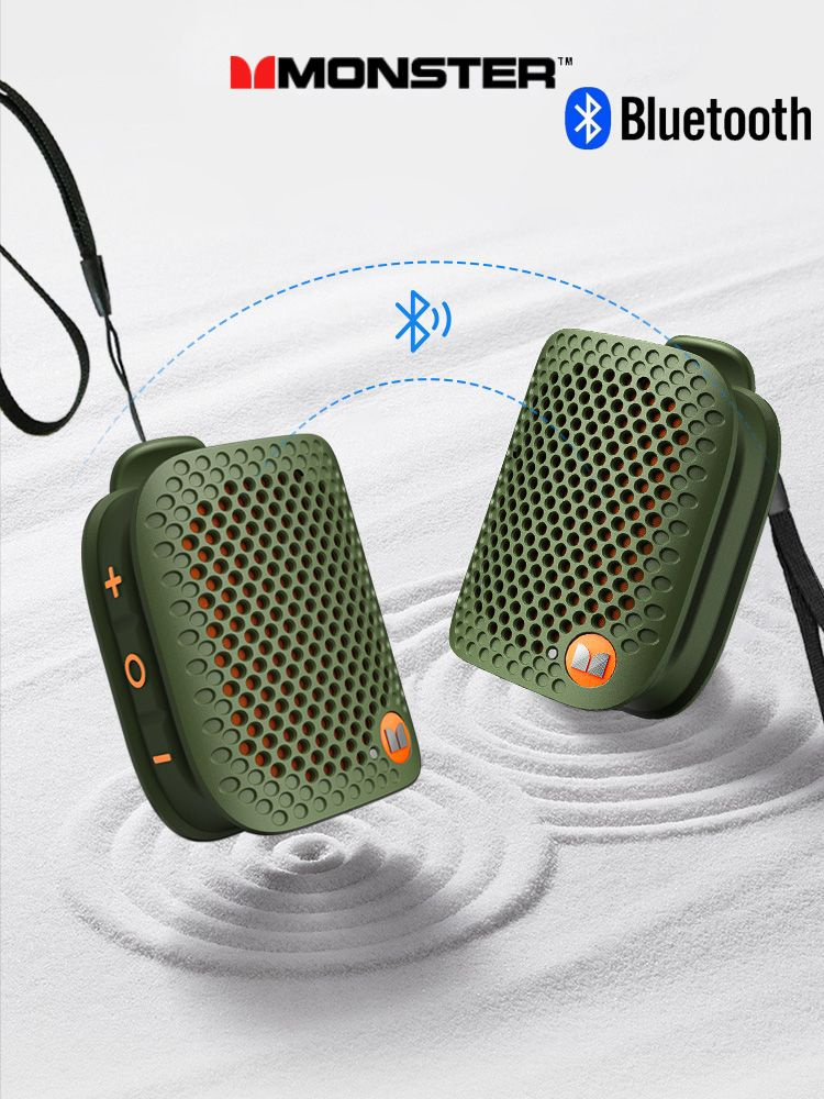 Портативная колонка MONSTER M3, TWS, портативный магнитный зажим, мини купить на OZON по низкой ...