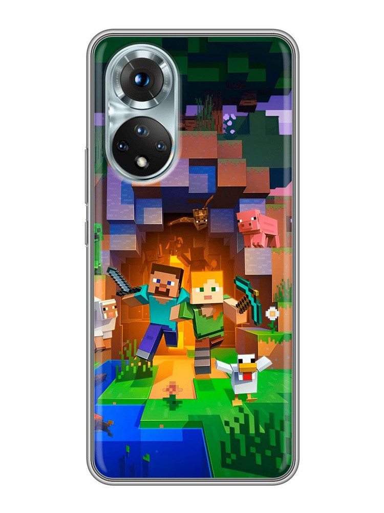 Чехол для Honor 50, Huawei Nova 9 с принтом Minecraft Майнкрафт (для ...