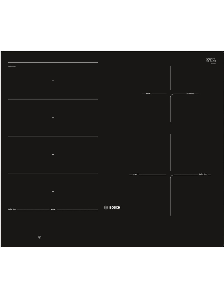 Индукционная варочная поверхность Bosch PXE601DC1E черный купить c ...