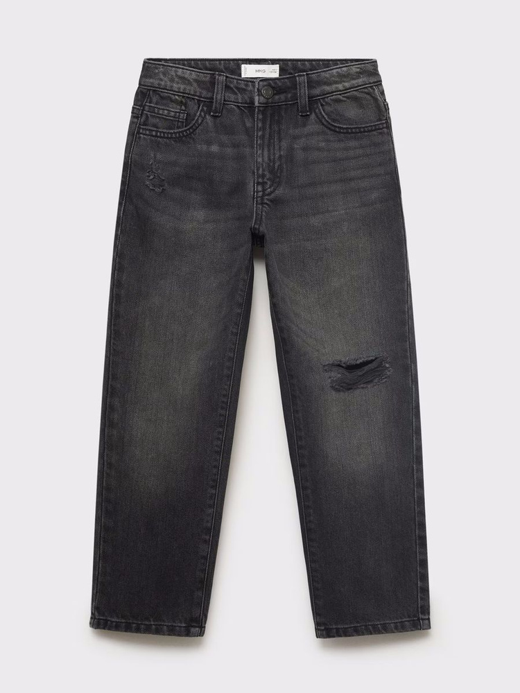 Джинсы Мальчики MANGO Kids серый Хлопок, размер 152 Бангладеш На любой сезон Повседневный купить ...