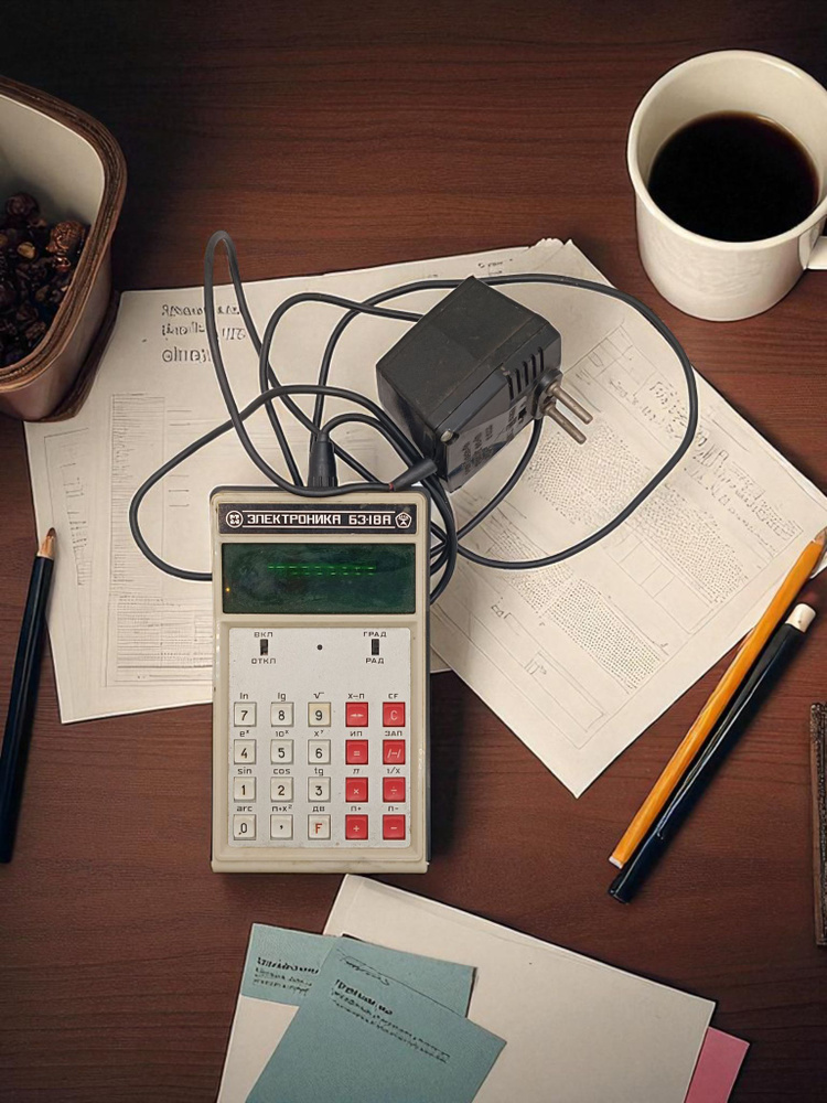 Винтажный калькулятор "Электроника БЗ-18А, СССР 1980г. Размер 9х16х3см. Работоспособность ...