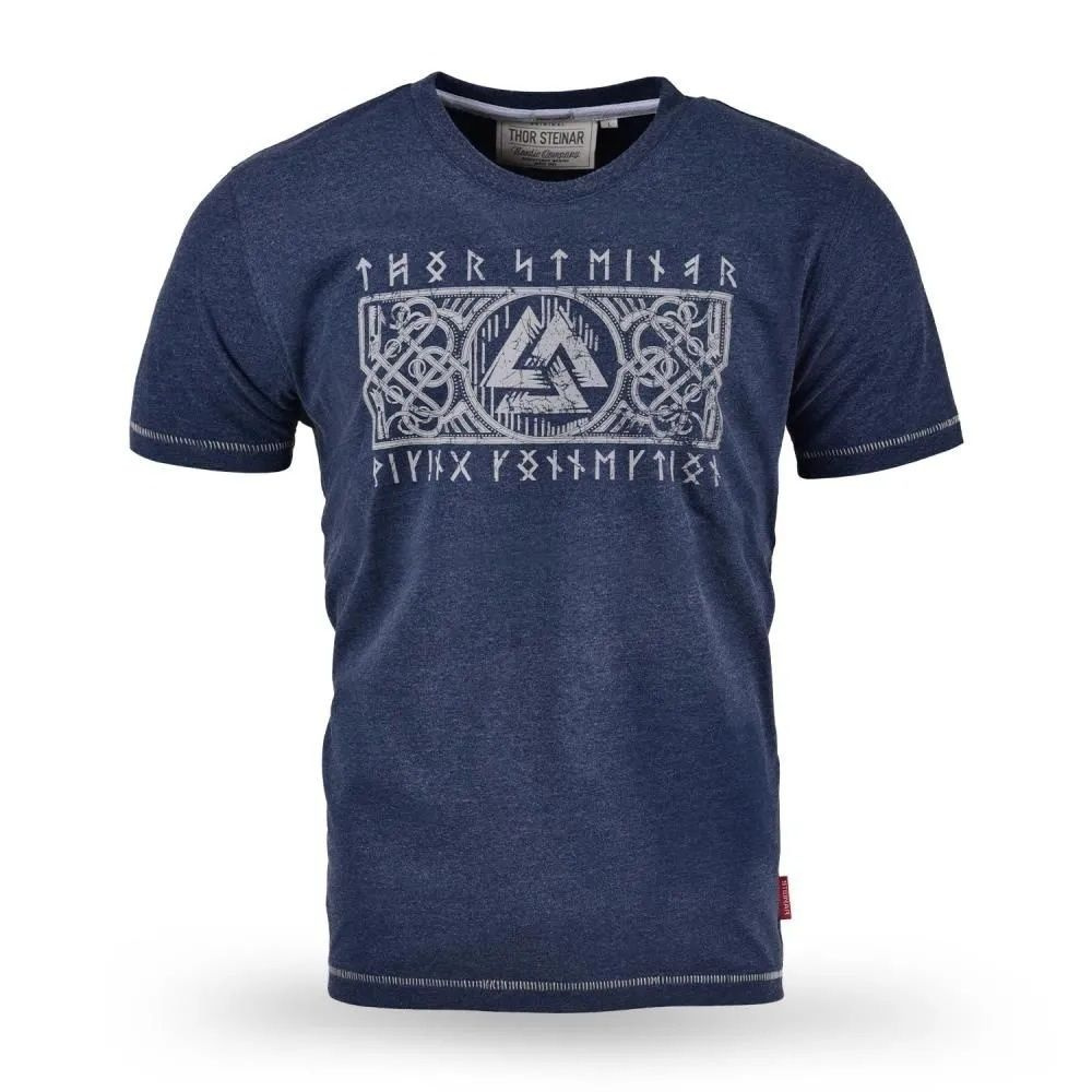 Футболка Мужской, Женский Thor Steinar глубокий черный, белый Короткий, размер 50 Хлопок Логотип ...