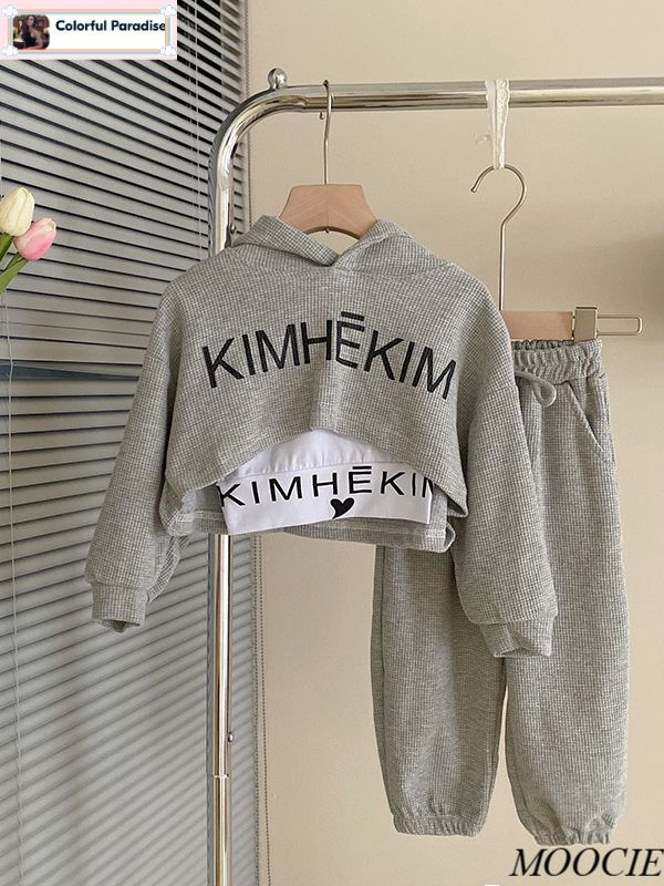 Комплект одежды Мальчики, Девочки MOOCIE Повседневный чернильный, размер 140 Буквы и цифры ...