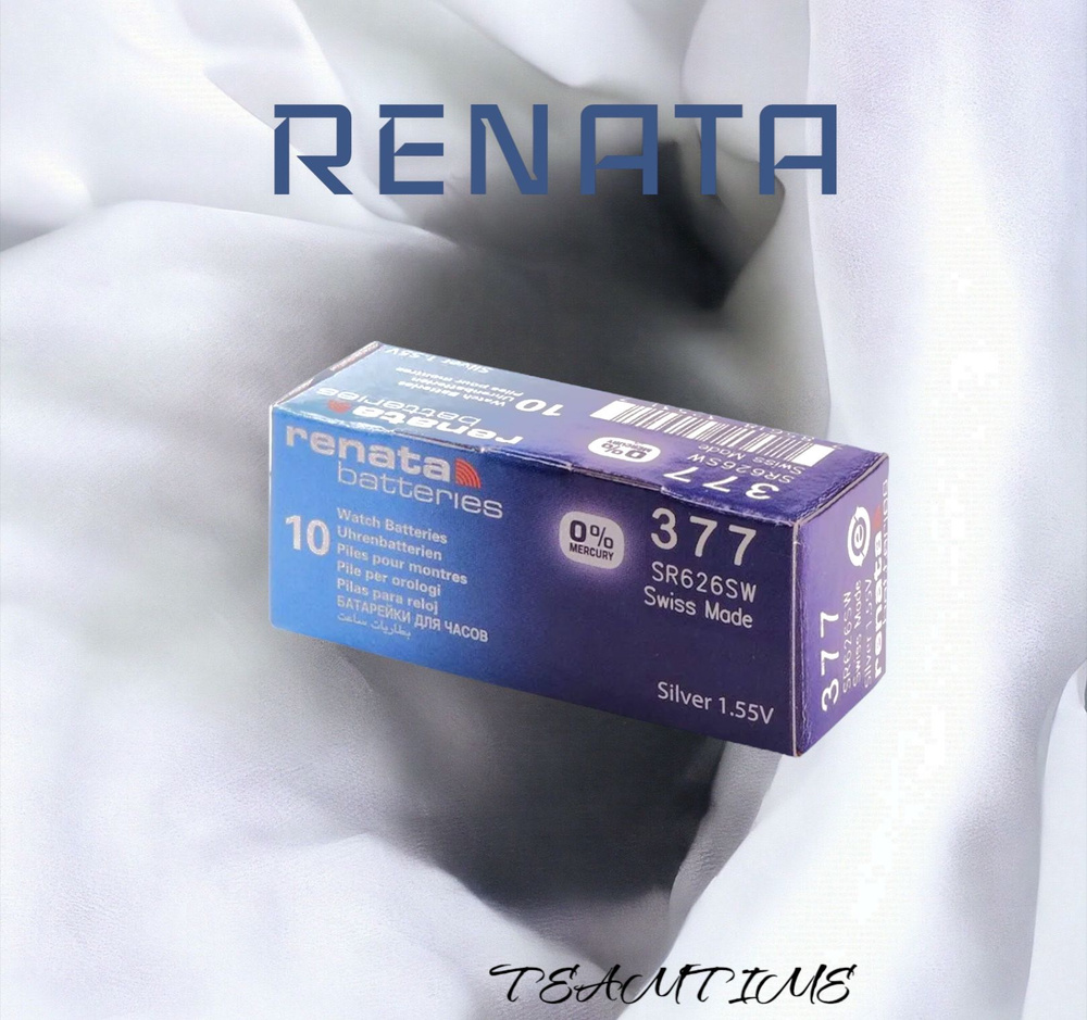 Renata Батарейка 337 (SR416), Li (литиевый) тип, 350 мА•ч, 1,55 В, 10 ...