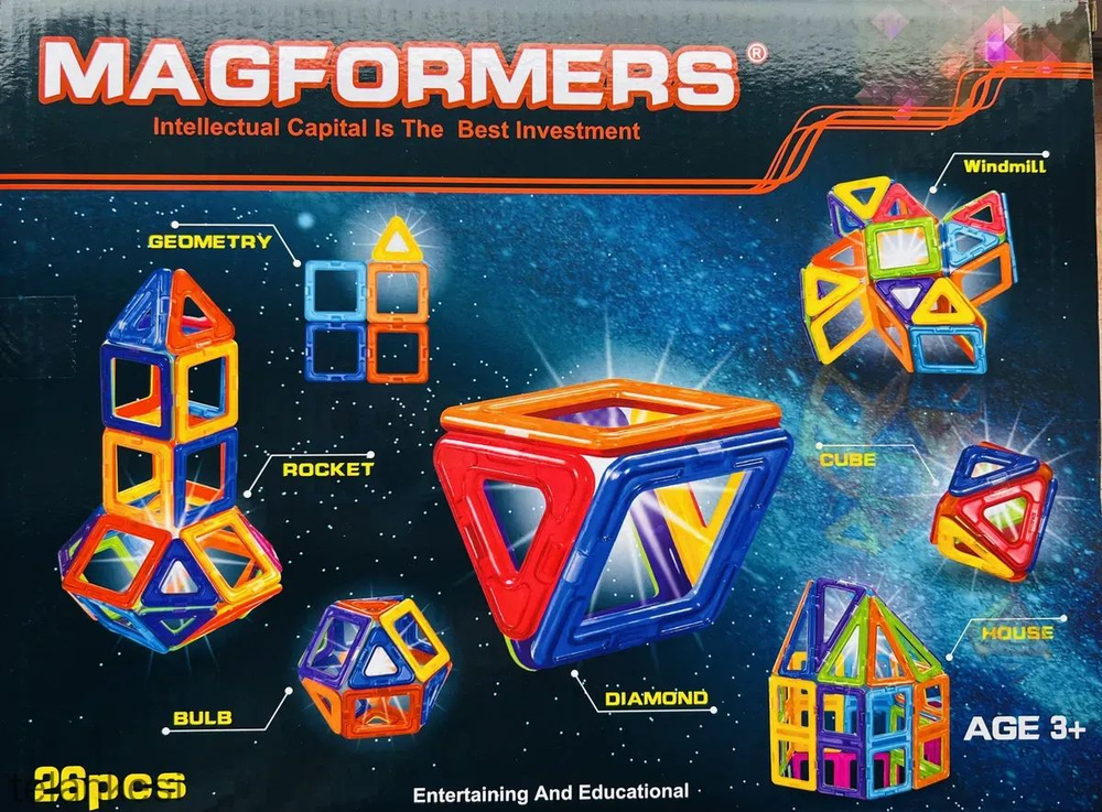 Магнитный конструктор MAGFORMERS 709007 Neon Led set купить на OZON по ...