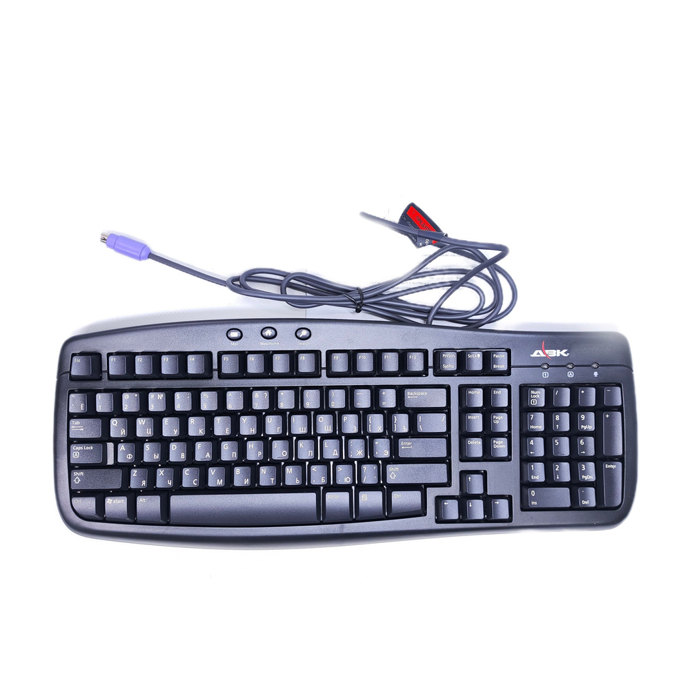 Проводная клавиатура ДВК Universal Foldable Keyboard PS/2, черный ...