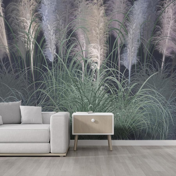 Фотообои на стену бесшовные, Master Fresok Пампасная трава на поляне В275 см х Ш413 см, артикул ...