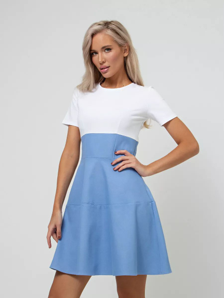 Платье Женский Me Brend голубой джинсовое Вечерний/праздничный Короткий Хлопок, Эластан, размер ...