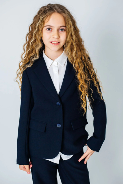 Жакет Девочки Deloras синий, размер 164 купить c доставкой на OZON по низкой цене (1656513650)