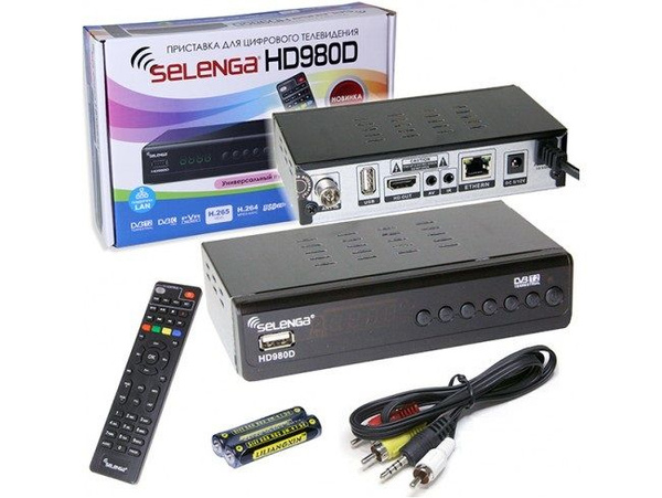Приставка (ТВ-ресивер) Selenga HD980D с Wi-Fi и дисплеем, металл, Цифровая DVB-T2/C, IPTV купить ...