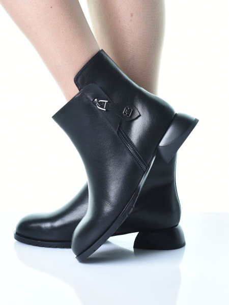 Ботильоны Женский Ascalini черный графит, размер 41 Зима 9 Стандартный низкий (до 4 см) Россия ...