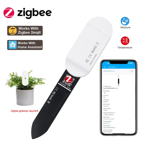 Zigbee датчик влажности почвы,home assistant купить на OZON по низкой цене (2370187833)