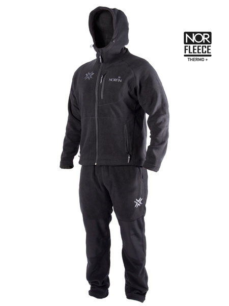 Комплект одежды Мужской Norfin черный, размер 56, 58 Полиэстер Однотонный, Логотип, рост 174-176 ...