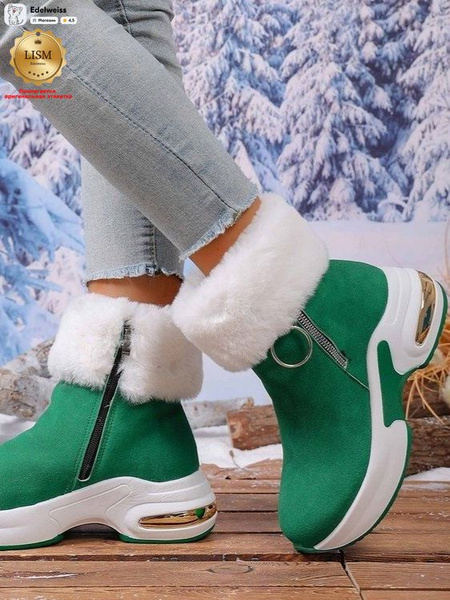 Сапоги Женский LISM полусапоги, размер 42 зеленый Зима Молния купить c доставкой на OZON по ...