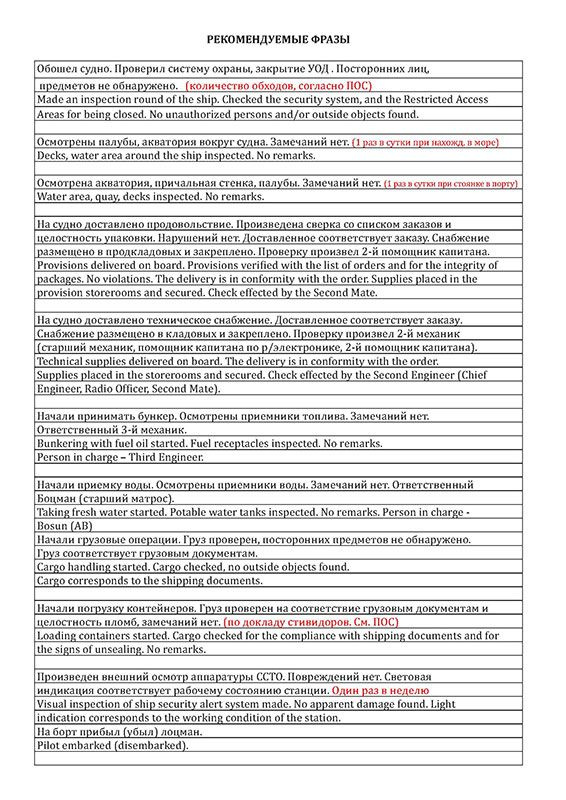 Судовой журнал по МК ОСПС/ISPS code logbook купить на OZON по низкой ...