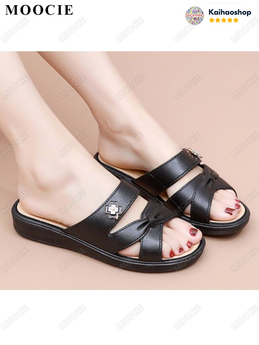 Пантолеты Женский MOOCIE, размер 38 Искусственная кожа Толстая подошва Без застёжки Лето купить ...