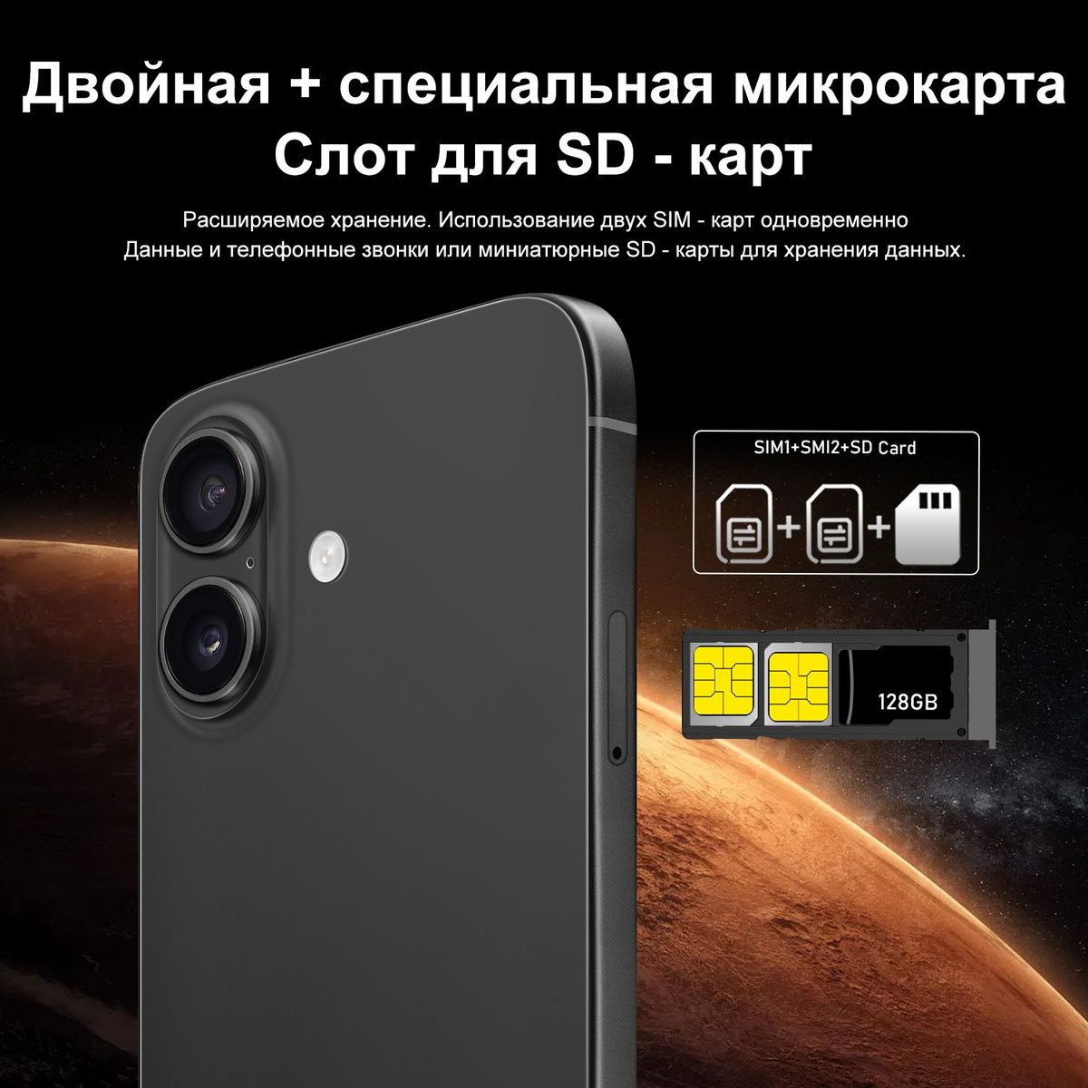 Apple Смартфон iPhone 16 Plus с таким же дизайном 16 Гб/1ТБ, зеленый ...
