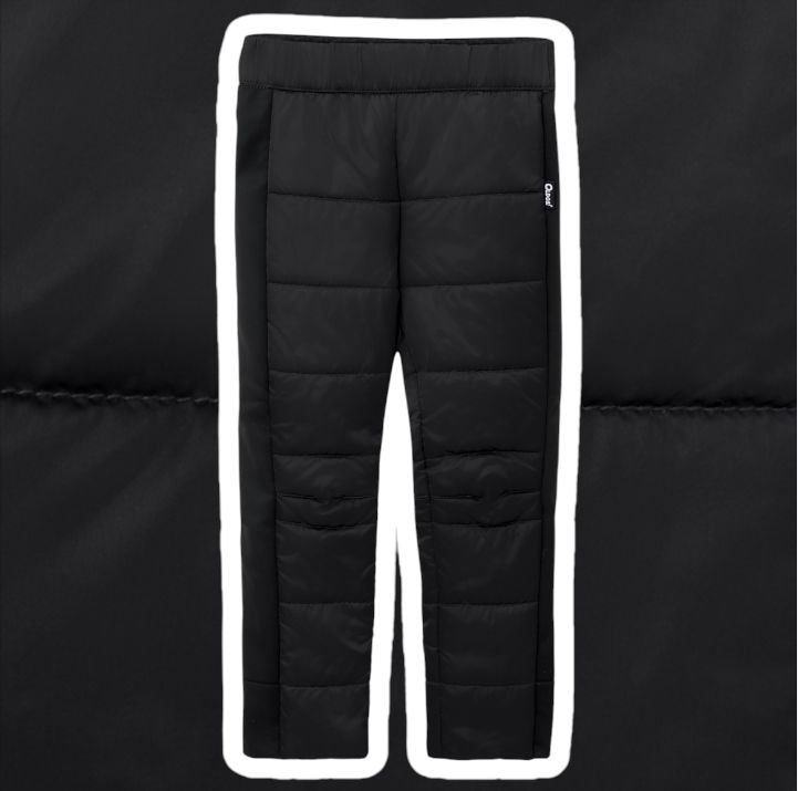 Брюки утепленные Девочки OLDOS прямые черный Полиэстер с ПУ пропиткой, Softshell Повседневный ...