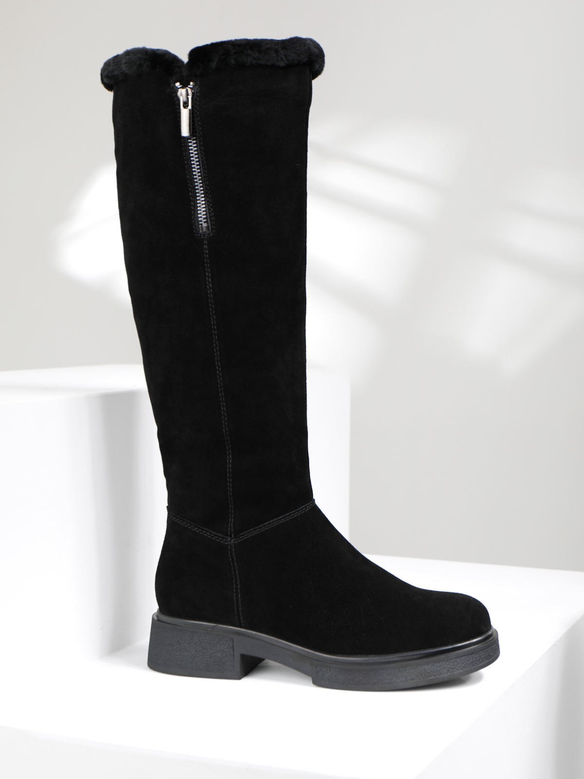 Сапоги Женский Covani, размер 36 черный сапфир, черный Зима 7 Стандартный средний (до 9 см ...