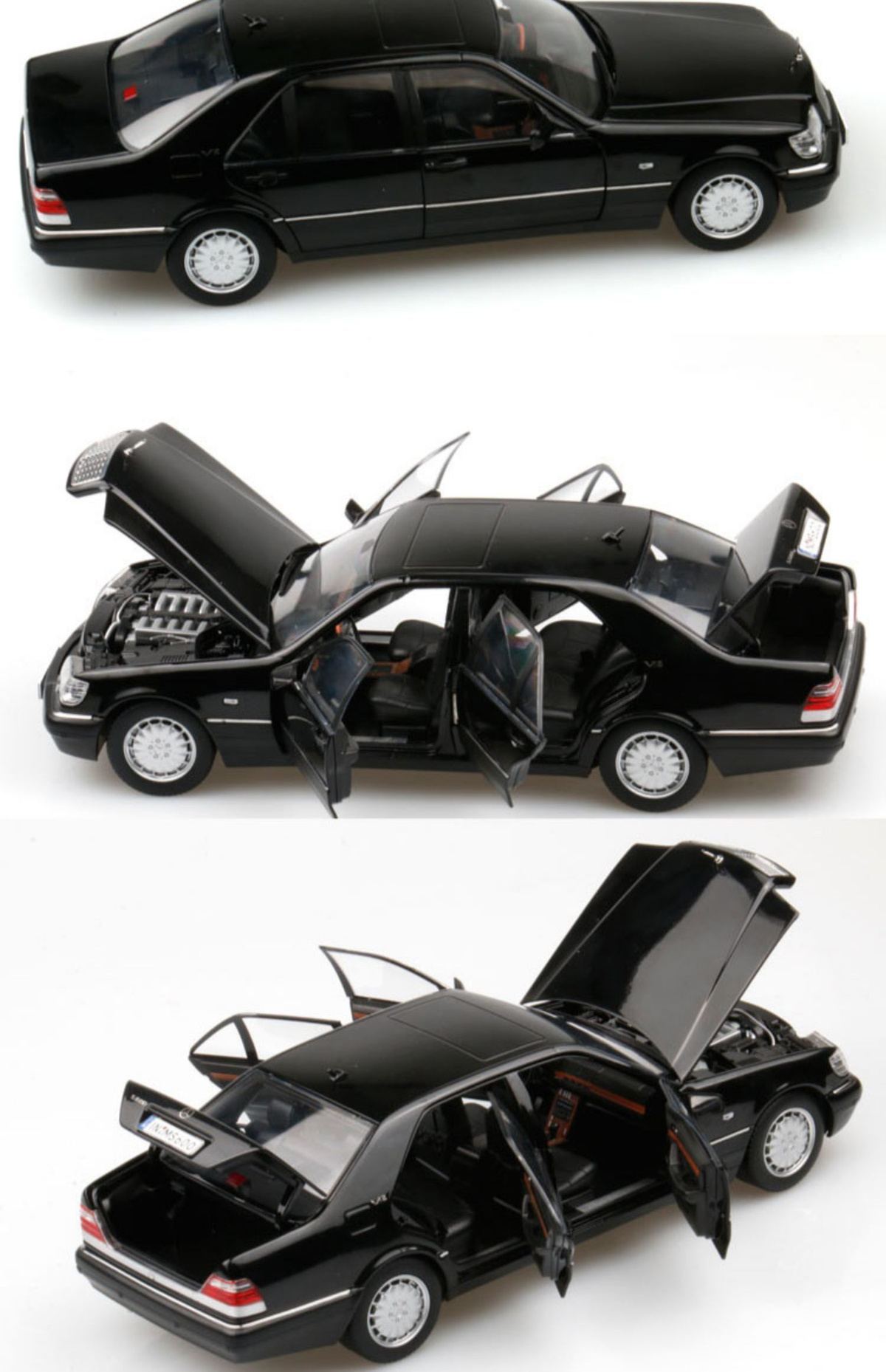 1:18 Mercedes-Benz S600 W140 Tiger Head Edition Имитация металлического ...