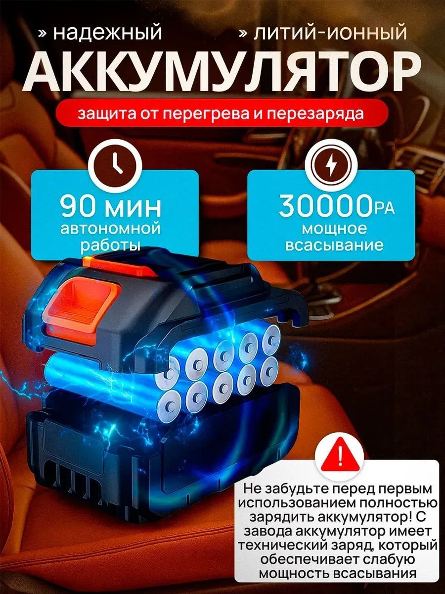 Пылесос для автомобиля беспроводной VELIRON купить на OZON по низкой ...