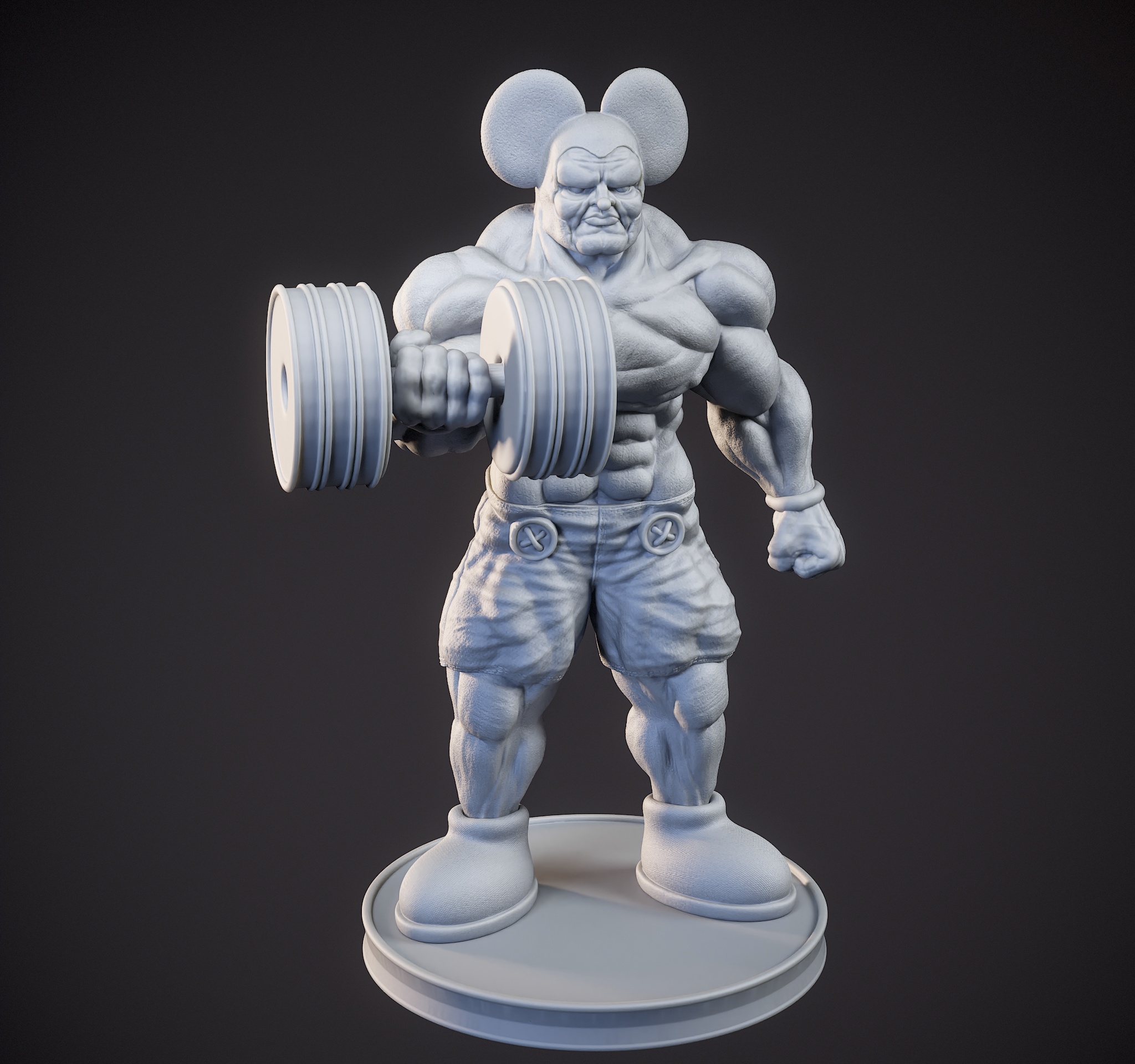 Фигурка Микки Мауса Бодибилдера (Mickey Bodybuilder), original size ...