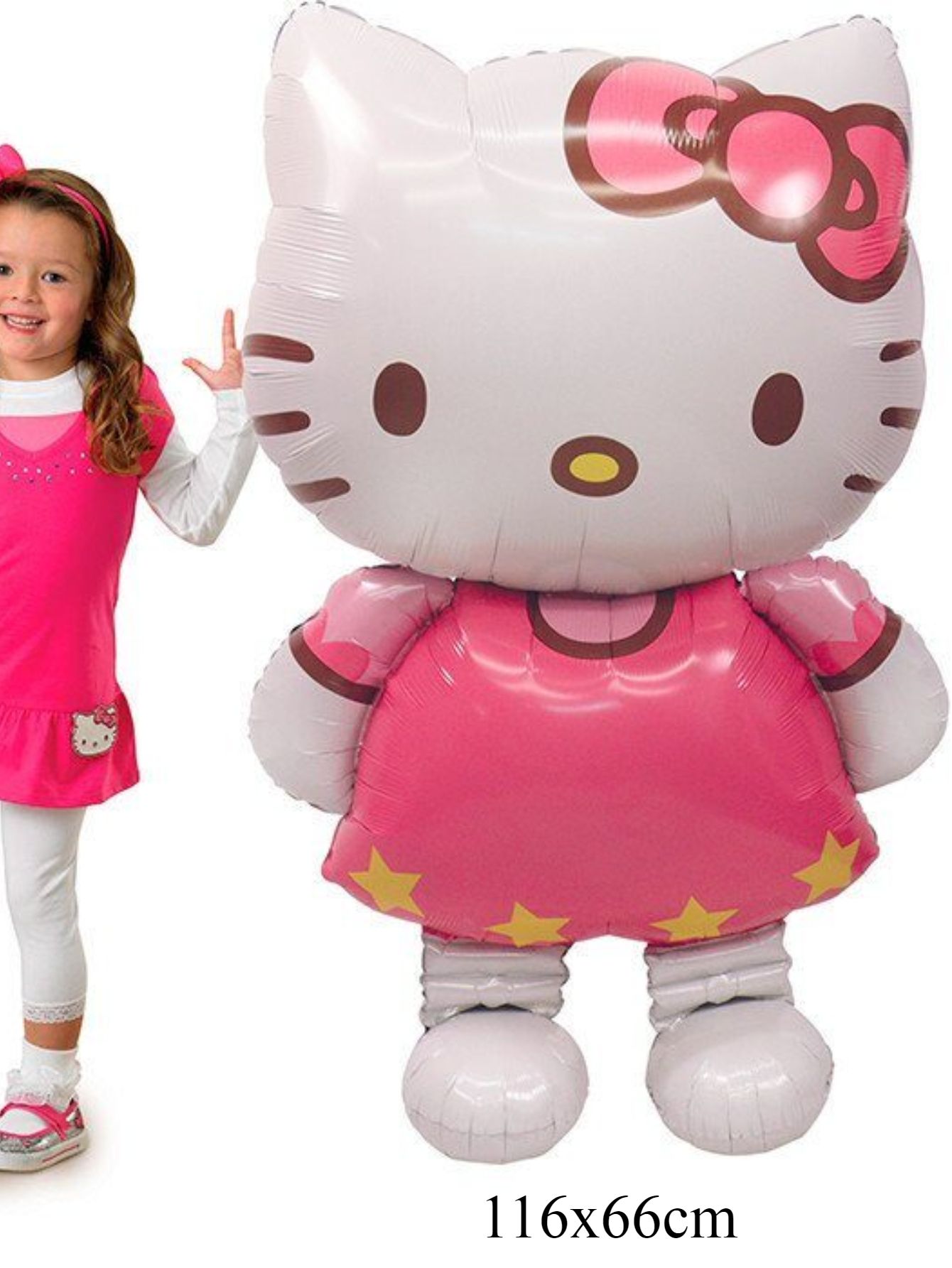 Воздушные шары Hello Kitty,116*66 см, 1 шт, украшение для вечеринки для ...
