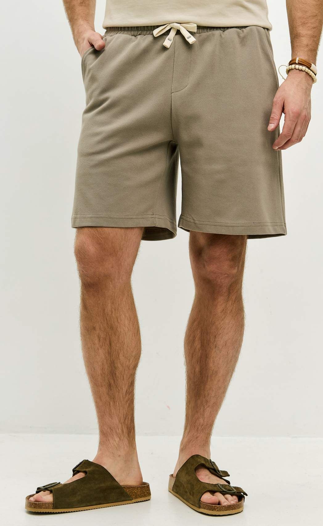 Шорты Мужской Primm Домашний хаки, размер 50 Хлопок Пуговицы, Молния ...