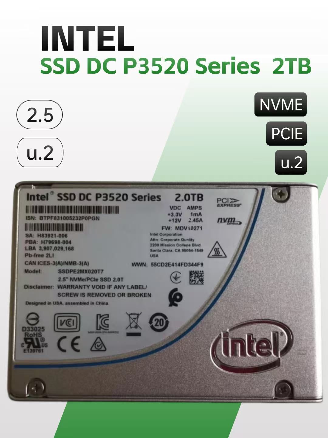 Внешний SSD-диск intel p3520 2tb купить на OZON по низкой цене (2877522687)