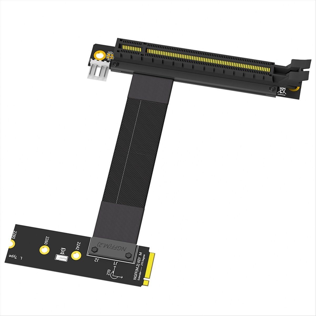 Адаптер для видеокарты M.2 NGFF Key M к PCIe 16x, удлинительный кабель ...